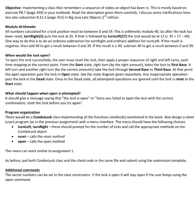 Solved public class Asgn02_ComboLock { public static Scanner | Chegg.com