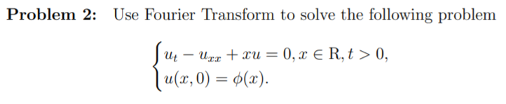 Solved Use Fourier Transform to solve the following | Chegg.com