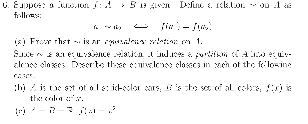 Solved 6. Suppose follows: function f: A → B is given. | Chegg.com