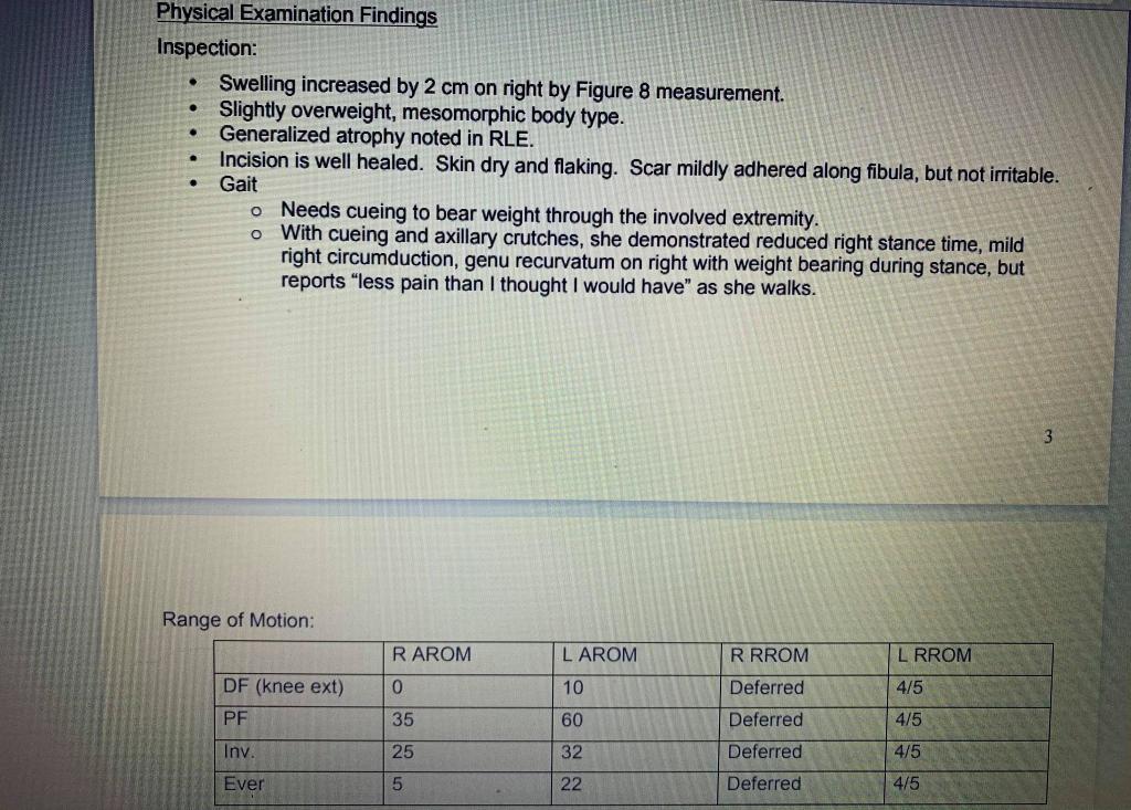Solved History: Mrs. Olson received a referral for physical | Chegg.com