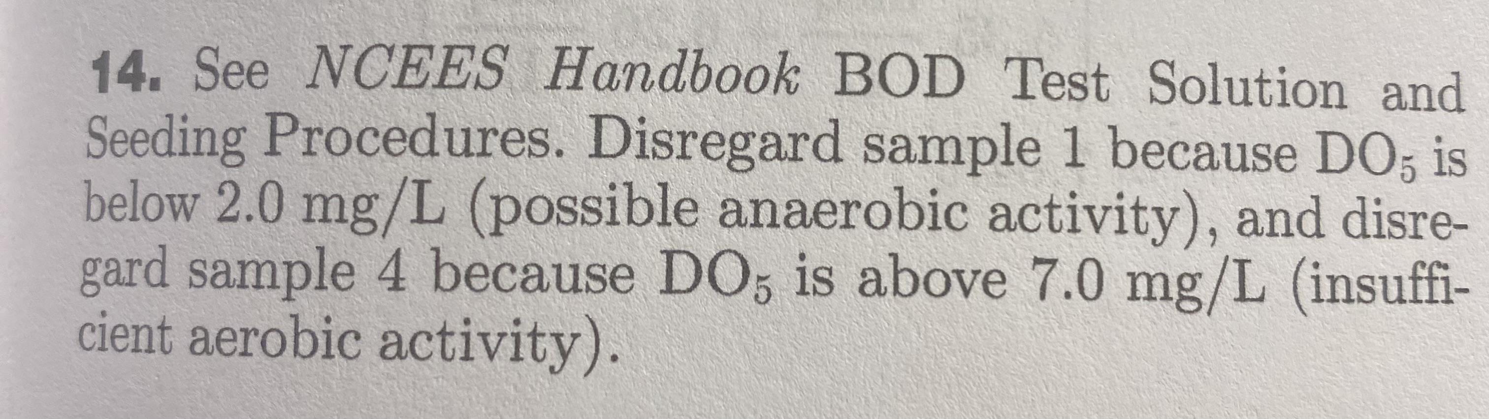 Solved \r\n\r\n14. See NCEES Handbook BOD Test Solution and | Chegg.com