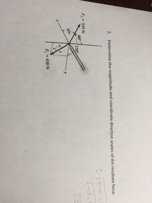 Solved Determine The Magnitude And Coordinate Direction