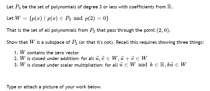 Solved Let P 3 be the set of polynomials of degree 3 or less | Chegg.com