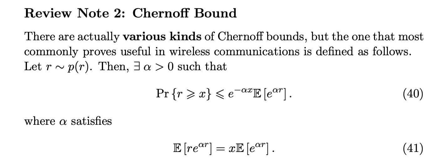 Review Note 2: Chernoff Bound There are actually | Chegg.com