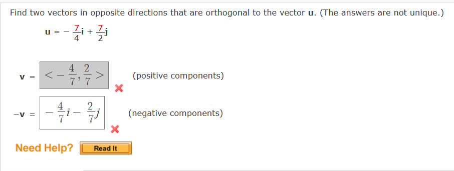 Solved Find two vectors in opposite directions that are | Chegg.com