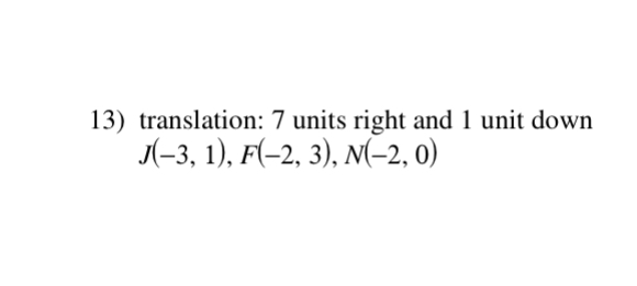 Solved translation: 7 ﻿units right and 1 ﻿unit | Chegg.com