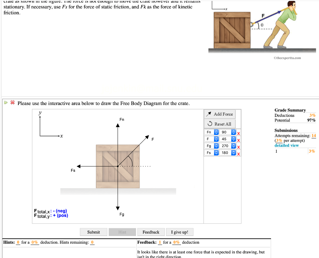Solved: 6%) Problem 6: A Crate Sits On A Rough Surface. Us... | Chegg.com Solved: 6%) Problem 6: A Crate Sits On A Rough Surface. Us... | Chegg.com