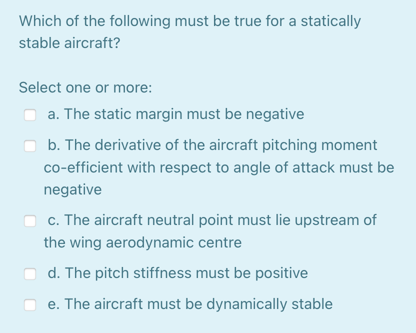 Solved Which of the following must be true for a statically | Chegg.com