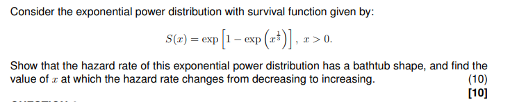 Solved Consider the exponential power distribution with | Chegg.com