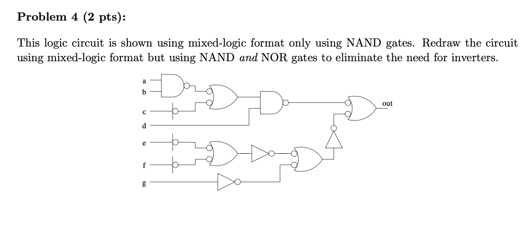 Solved Problem 4 (2 pts): This logic circuit is shown using | Chegg.com