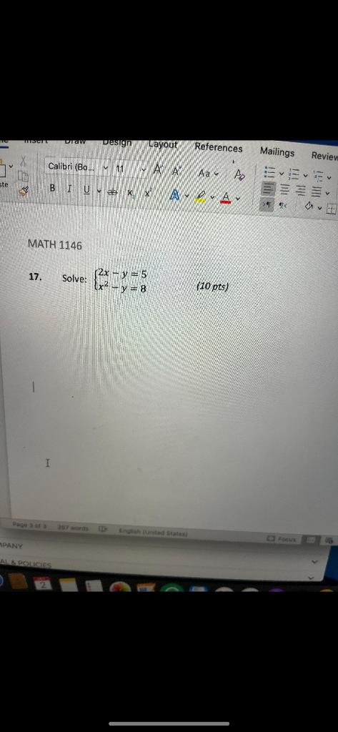 Solved WO UTGIVE Design Layout References Mailings Review | Chegg.com