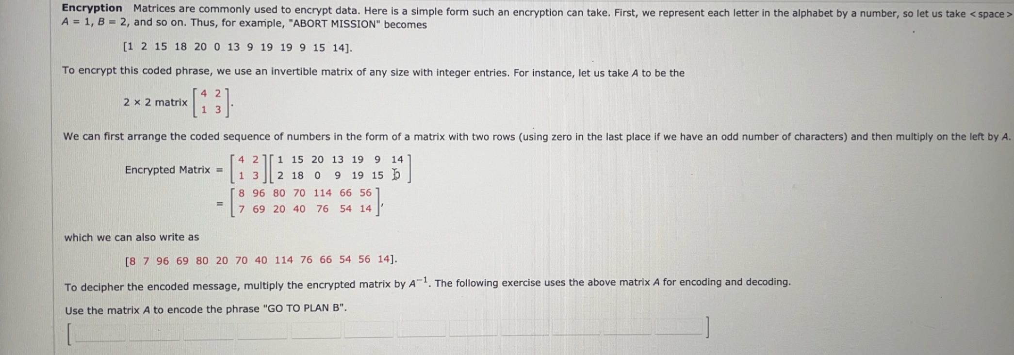 Solved and so on. Thus, for example, "ABORT MISSION" becomes | Chegg.com
