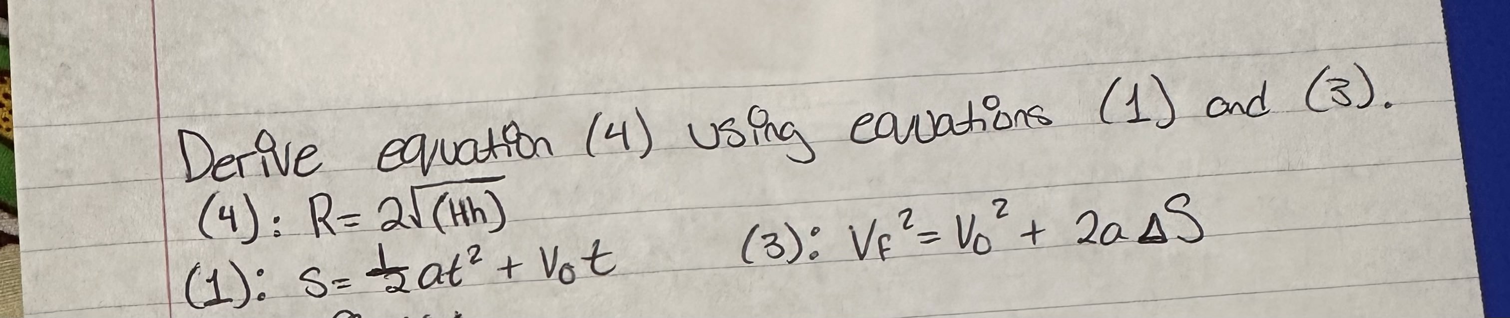 Solved Derive equation (4) using equations (1) and (3). (4): | Chegg.com