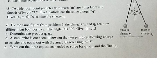 Solved 5. Two identical point particles with mass 'm" are | Chegg.com