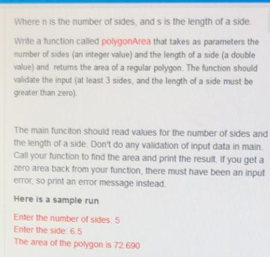 Solved Problem 2: Polygon Area 50 pts A regular polygon is | Chegg.com