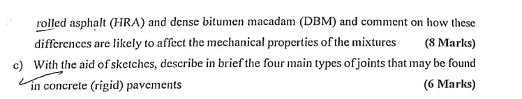 Solved rolled asphalt (HRA) and dense bitumen macadam (DBM) | Chegg.com