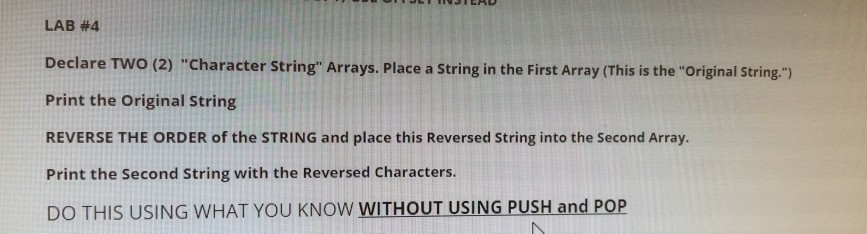 Solved USING MASM615: Assembly language x86: print all the | Chegg.com