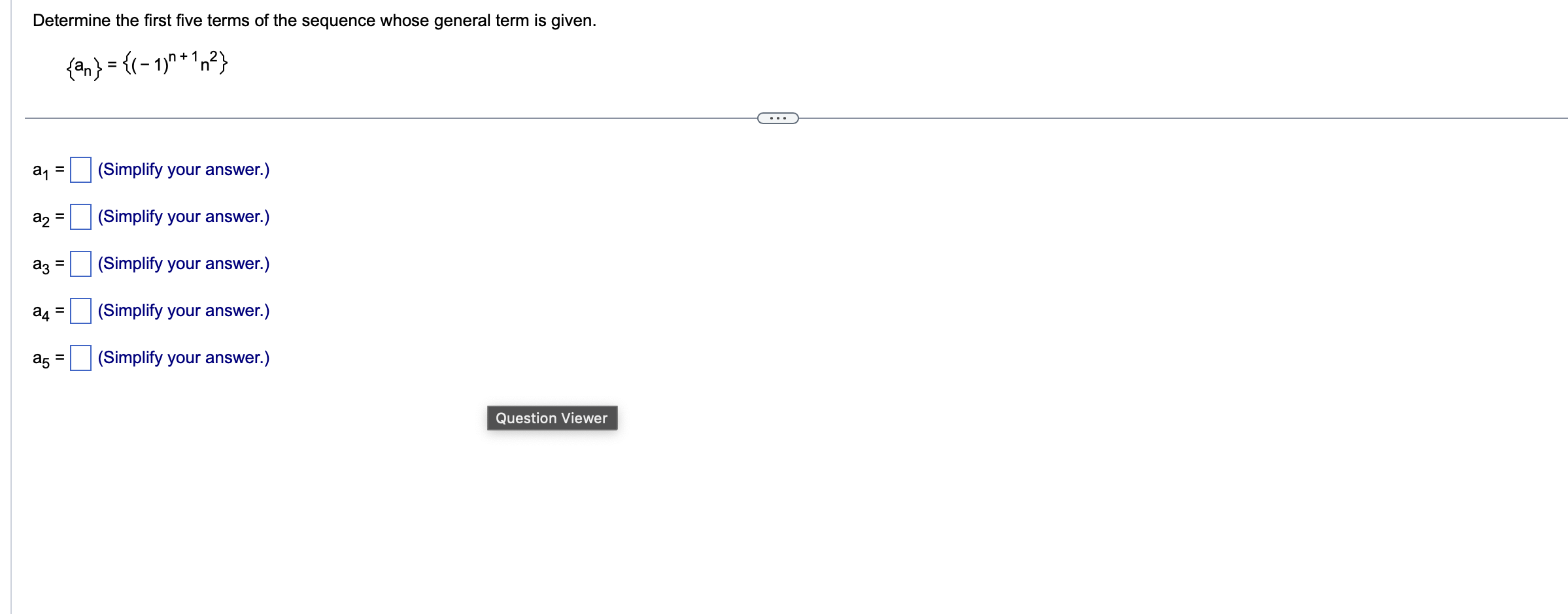 Solved Determine the first five terms of the sequence whose | Chegg.com