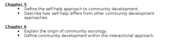 Solved TEXT: Introduction to Community Development: Theory. | Chegg.com