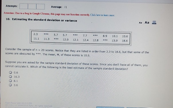 Solved Attempts: Average: 1 Attention: Due to a bug in | Chegg.com