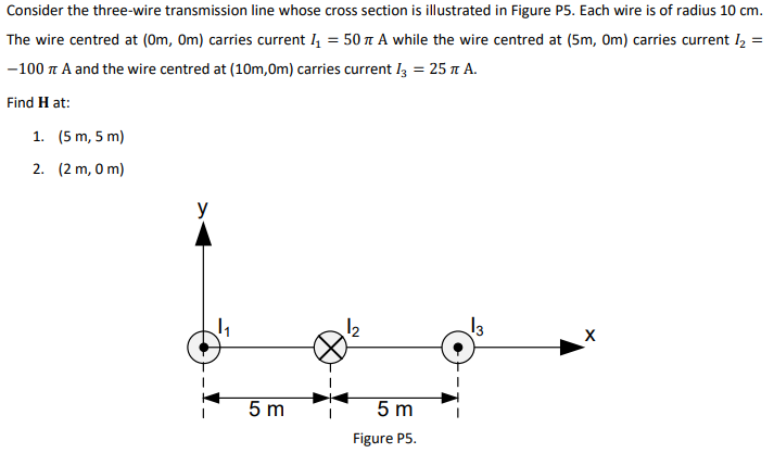 Solved Consider the three-wire transmission line whose cross | Chegg.com
