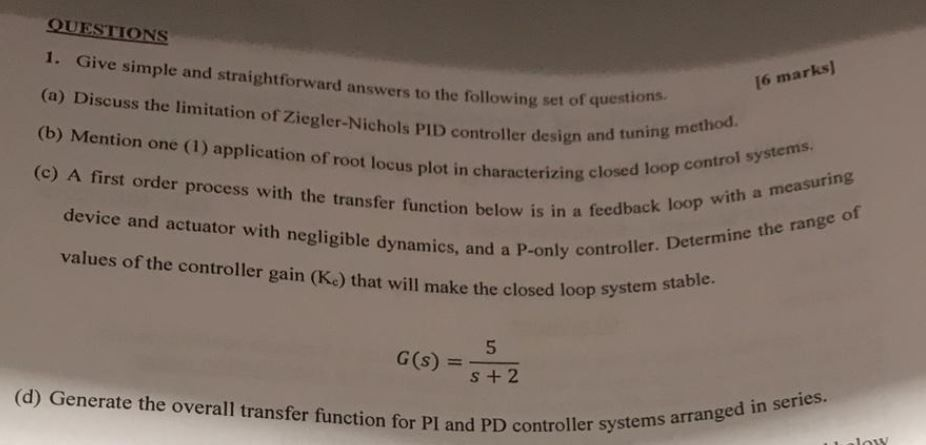 Solved QUESTIONS 1. Give simple and straightforward answers | Chegg.com