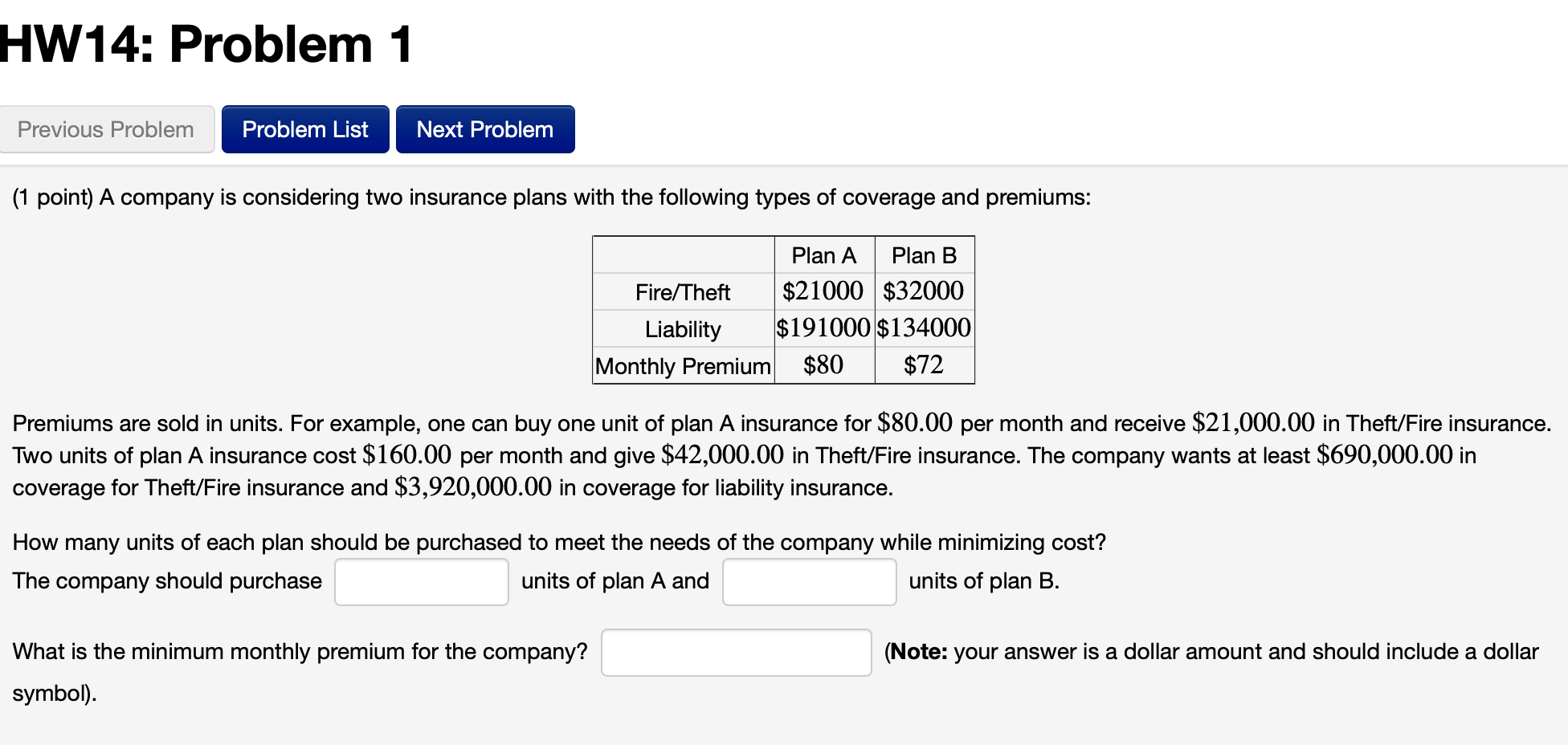 Solved HW14: Problem 1 Previous Problem Problem List Next | Chegg.com