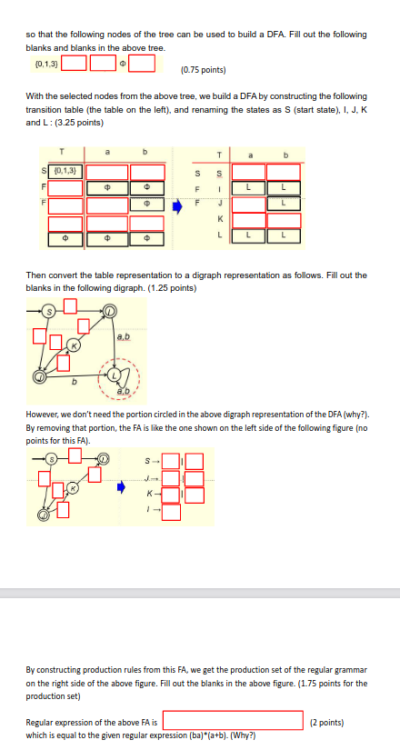 Solved (12 points) Given the following regular expression | Chegg.com