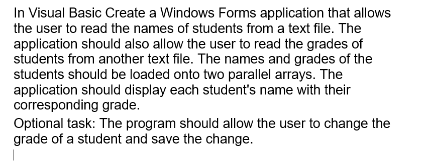Solved In Visual Basic Create A Windows Forms Application