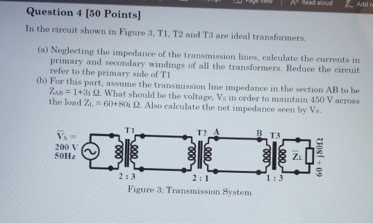 Solved Question 4 (50 Points] In the circuit shown in Figure | Chegg.com