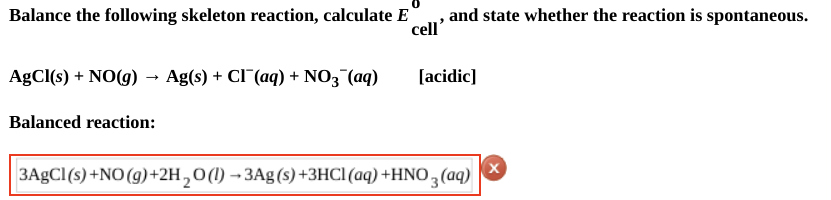 Solved Balance the following skeleton reaction, calculate | Chegg.com