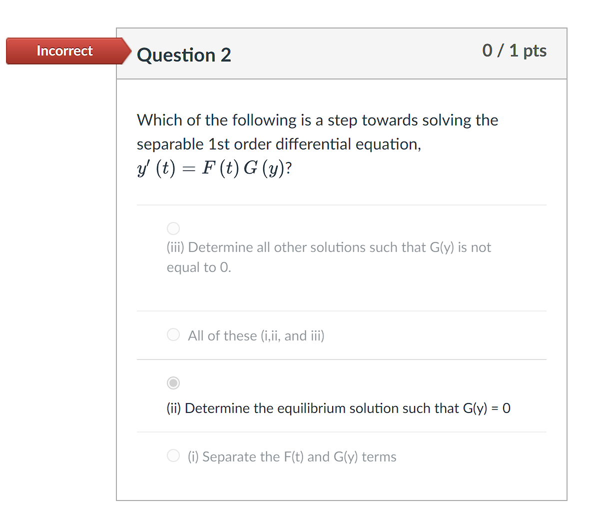 Solved Which of the following is a step towards solving | Chegg.com