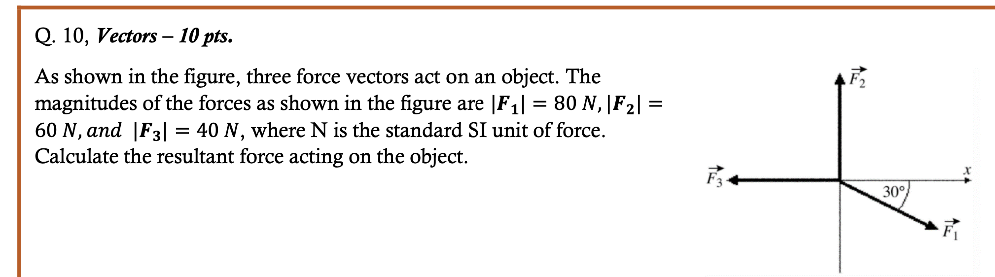 Solved Q. 10, Vectors - 10 pts. = As shown in the figure, | Chegg.com