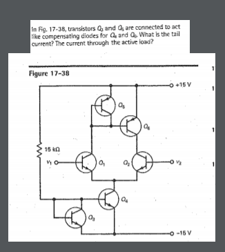 Solved In Fig. 17-38, transistors Q, and 0 are connected to | Chegg.com