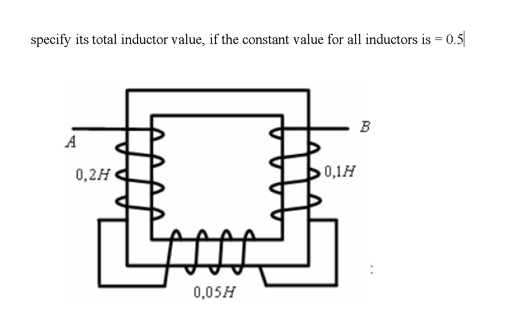 Solved specify its total inductor value, if the constant | Chegg.com