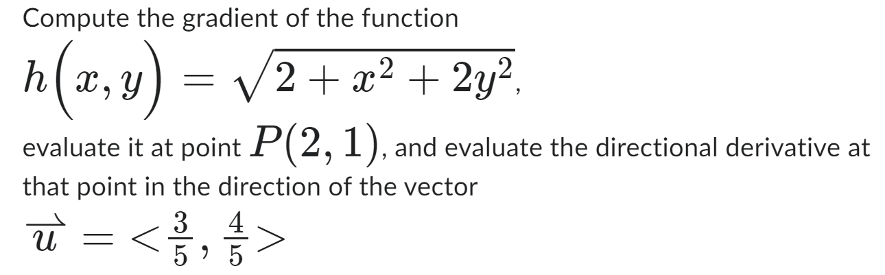 Solved Compute the gradient of the | Chegg.com