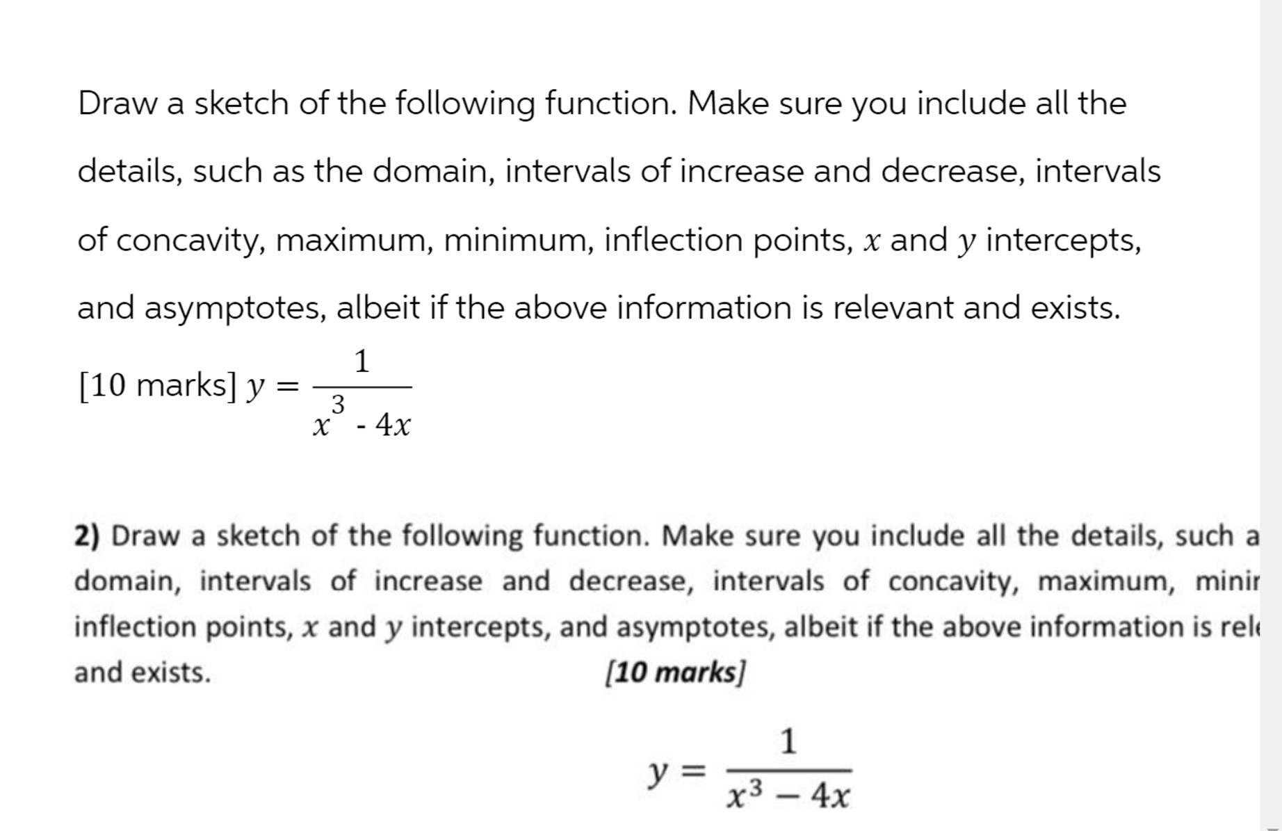 Solved Draw a sketch of the following function. Make sure | Chegg.com
