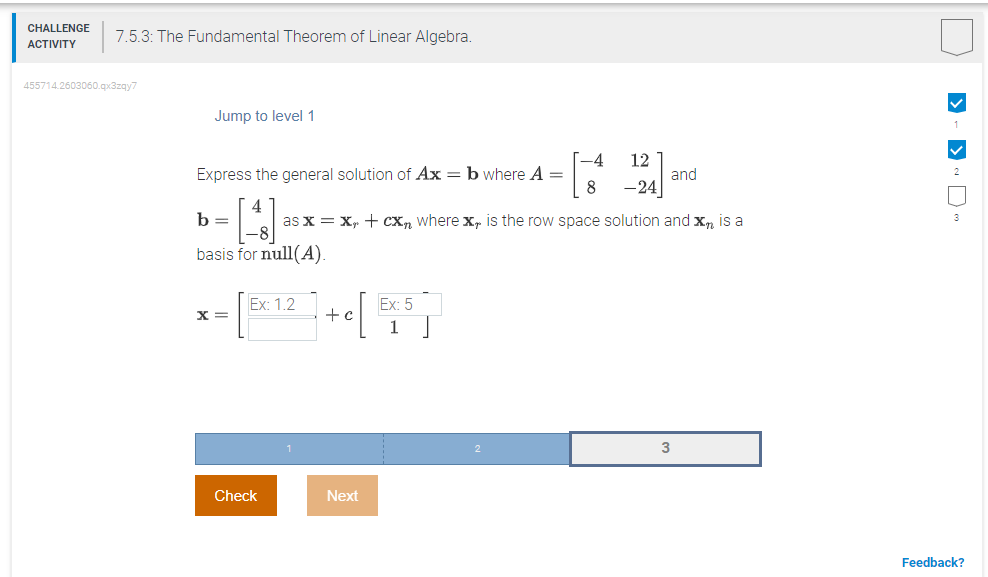 Solved Express the general solution of Ax=b where | Chegg.com