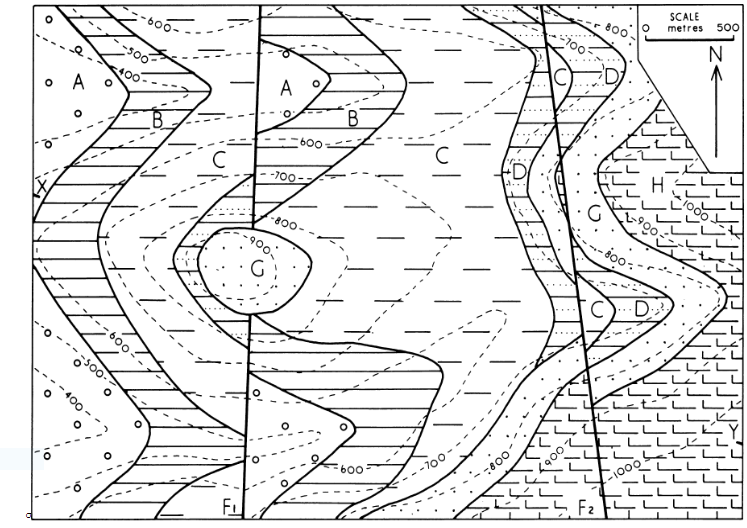 Solved Please draw a geologic cross section from X to Y. | Chegg.com