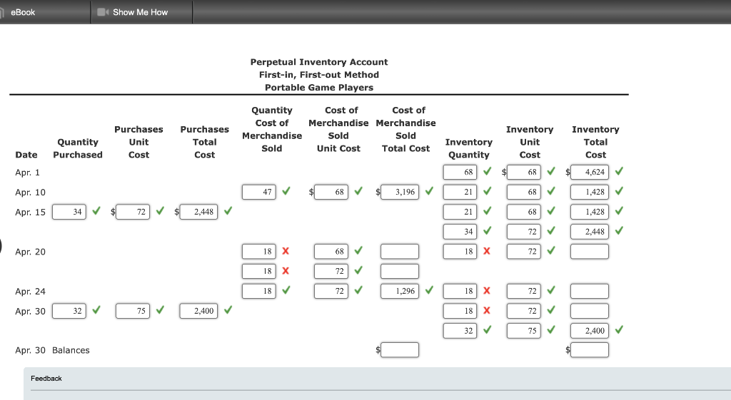 Solved eBook Perpetual Inventory Using FIFO Beginning | Chegg.com