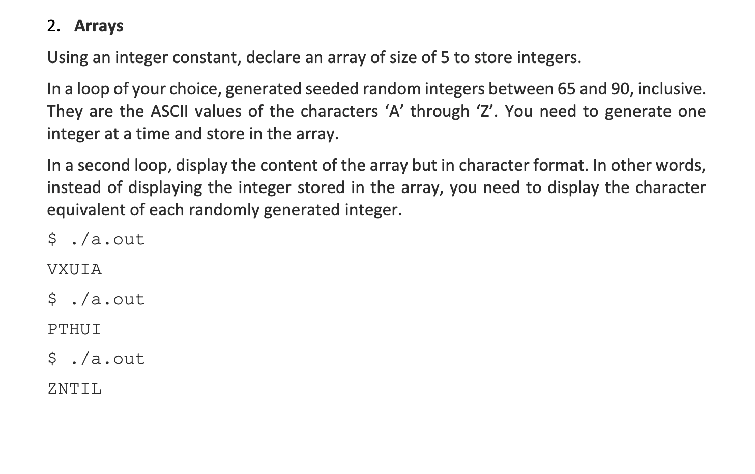 Solved 2 Arrays Using An Integer Constant Declare An Array 6244
