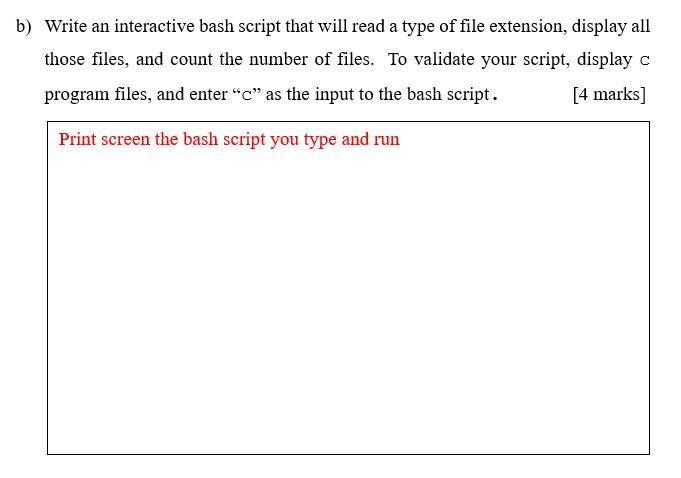 Solved 1. Type the following commands using a text editor | Chegg.com