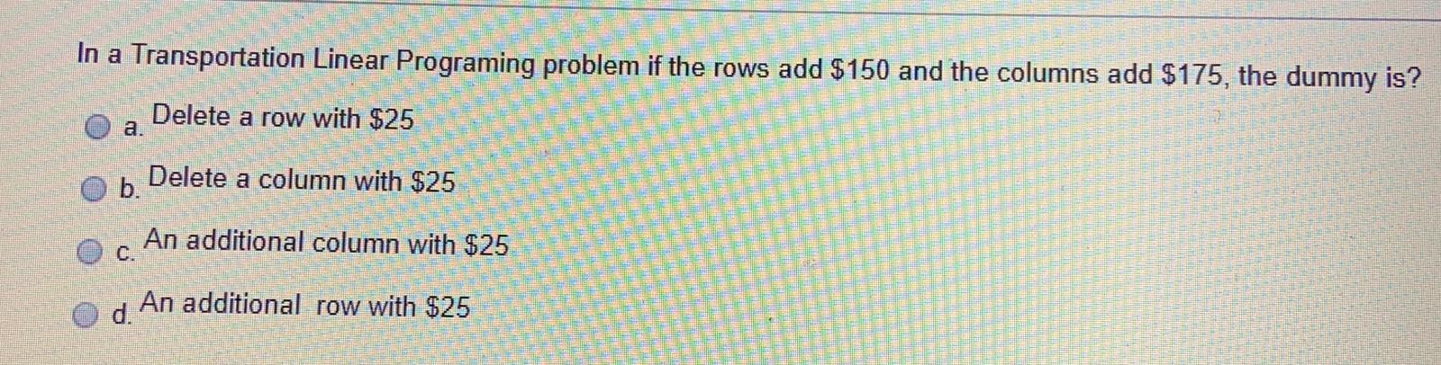 Solved In the Transportation Linear Programing problem if | Chegg.com