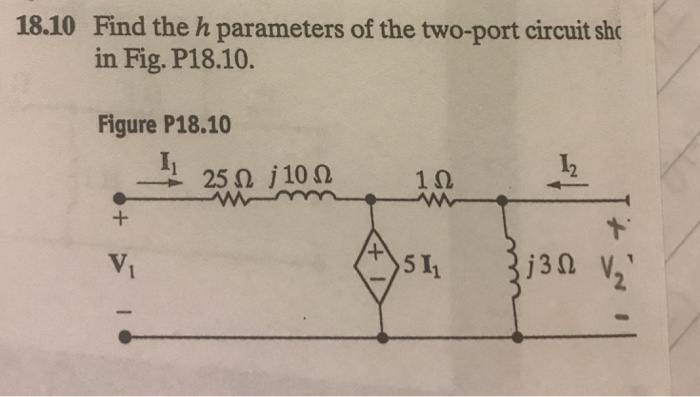 Solved Find the h parameters of the two-port circuit shc in | Chegg.com