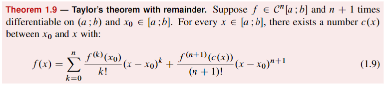 Solved Exercise 2 – Taylor's expansion [10pt]. Given the | Chegg.com