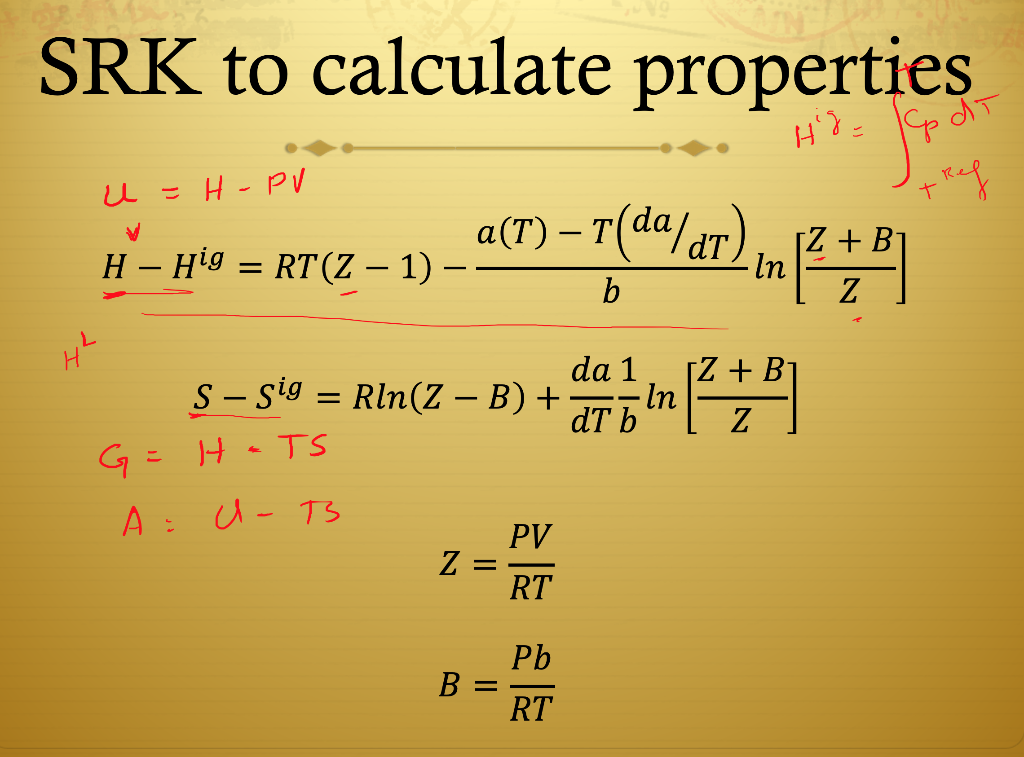 Soave-Redlich–Kwong equation of state and | Chegg.com