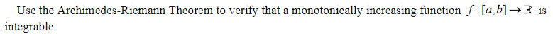 Solved Use the Archimedes-Riemann Theorem to verify that a | Chegg.com