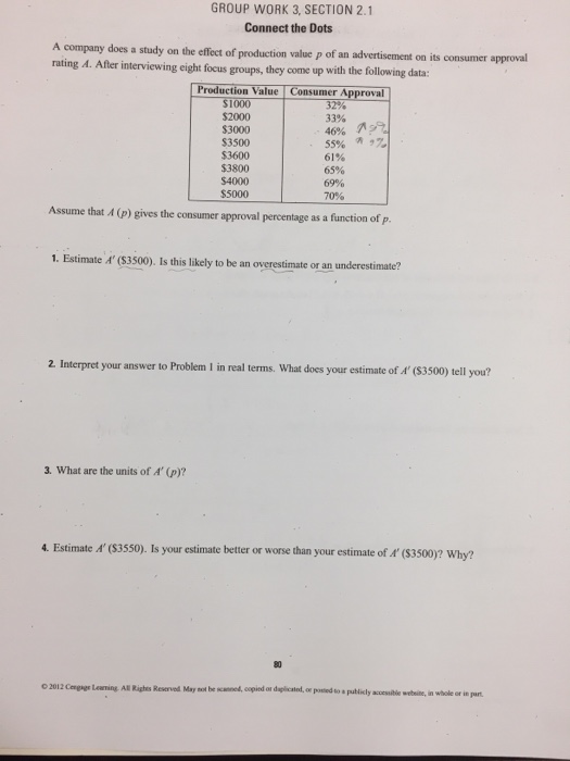 Solved GROUP WORK 3, SECTION 2.1 Connect the Dots A company | Chegg.com