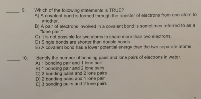 Solved Which of the following statements is TRUE? A) A | Chegg.com