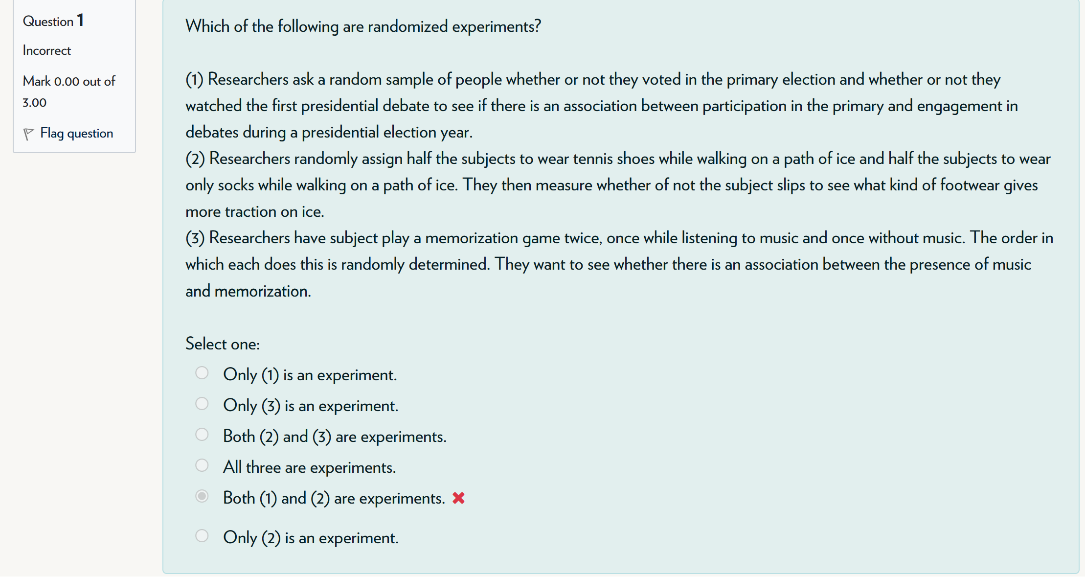 Solved Which of the following are randomized experiments? | Chegg.com